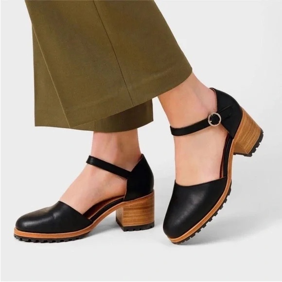 Patina | Shoes | Patina Portland Leather Black Leather Ankle Strap ...